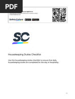 Housekeeping Duty Roster Template in Word, Google Docs - Download | PDF