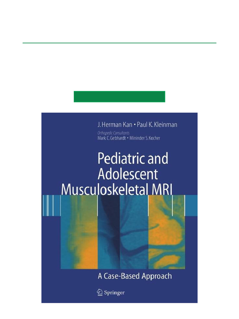 Pediatric Musculoskeletal MRI Cases | PDF | Knee | Musculoskeletal System