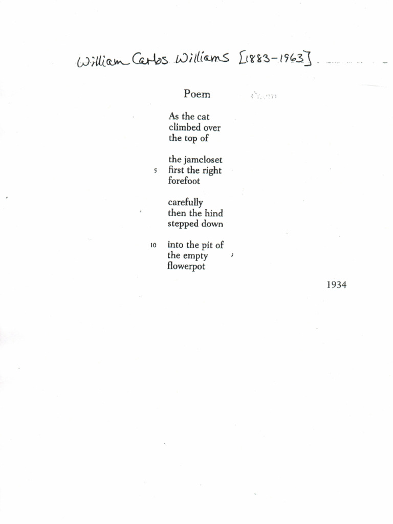 Williams, Poem | PDF