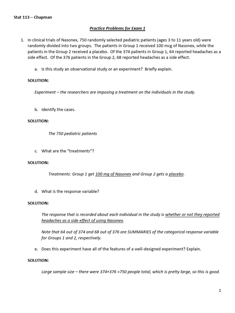 PracticeProblems Exam1 Solutions | PDF | Fuel Economy In Automobiles | Regression Analysis