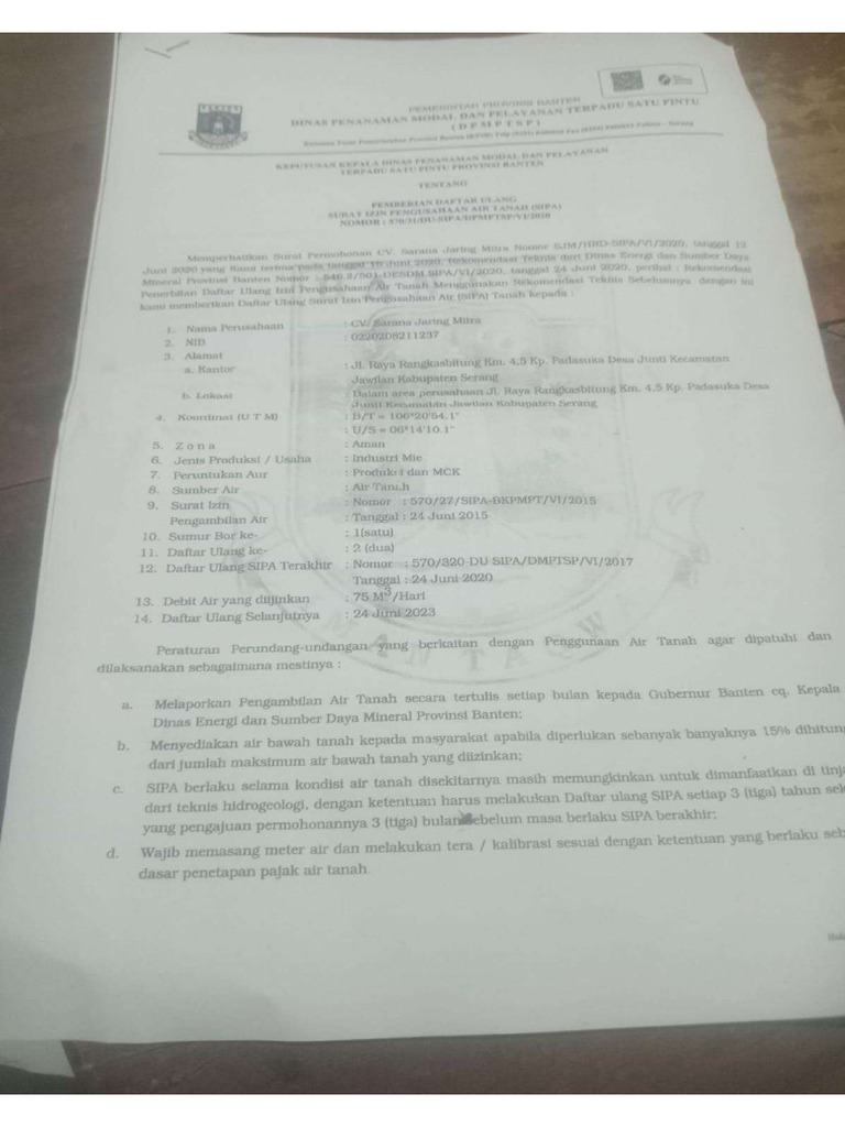 Sipa CV Sarana JM SB1 | PDF