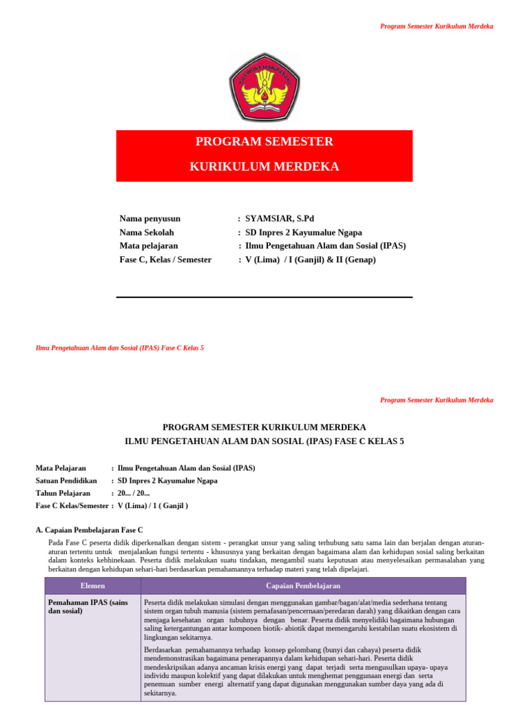 Promes Kurikulum Merdeka | PDF