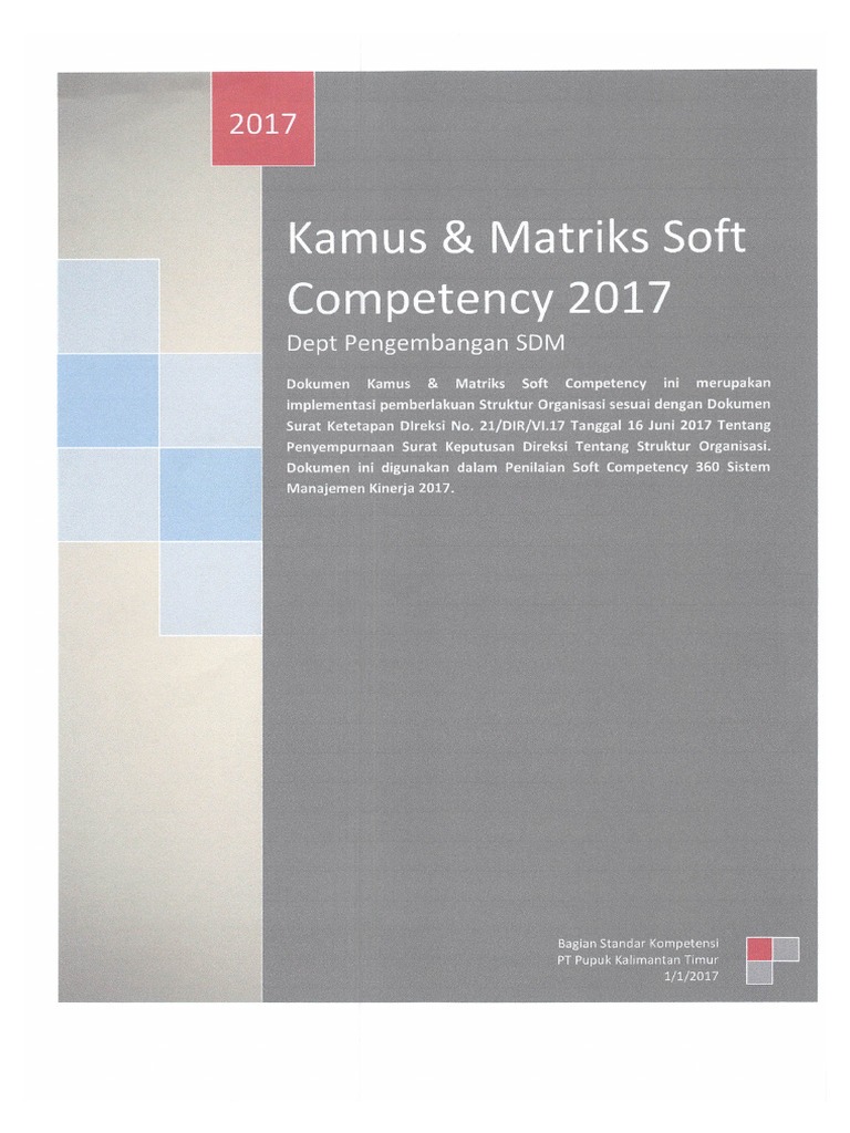 Kamus Matrik Kompetensi 2017 Download Dari Google | PDF