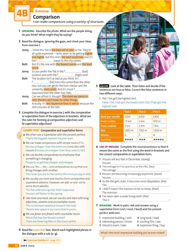 E-Learning Grammar Theory Unit 4B-4D - 6 | PDF
