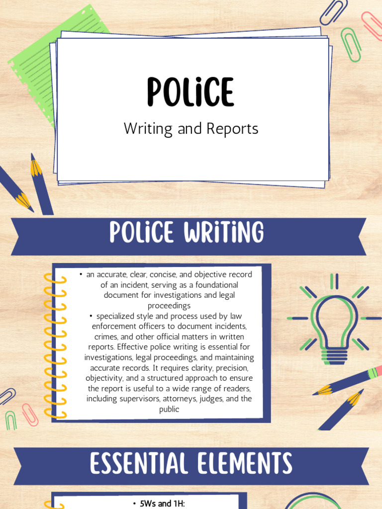 Police Reports Writing PR | PDF | Witness | Crimes
