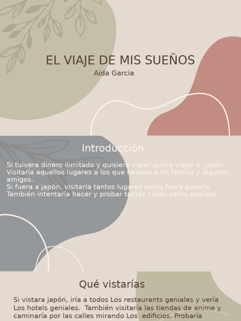 El Viajar de Mis Sueńos | PDF