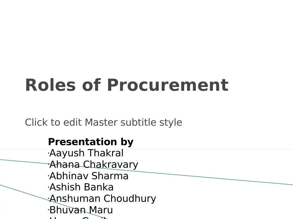 Procurement Roles & Strategies | PDF | Supply Chain | Procurement