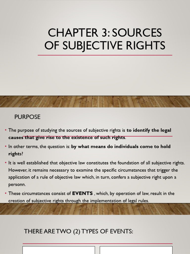 Sources of Subjective Rights | PDF | Tort | Legal Liability