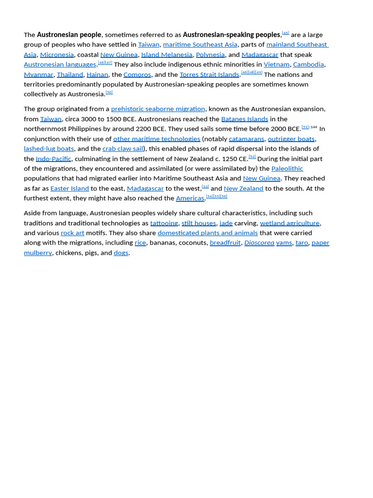 The Austronesian People | PDF