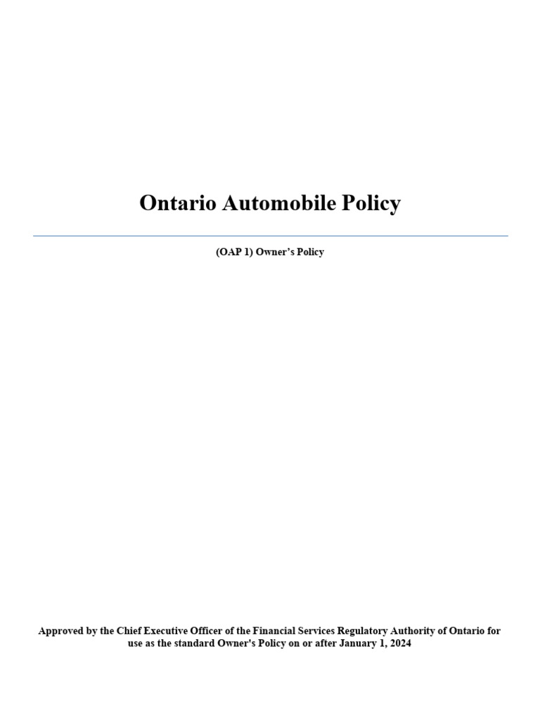 OAP1-English-FINAL 2024 FINAL-s Aoda 0 0 | PDF | Insurance | Vehicle ...