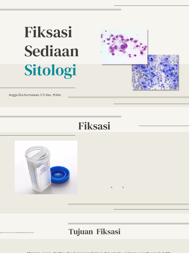 Tujuan dan Metode Fiksasi Sitologi | PDF