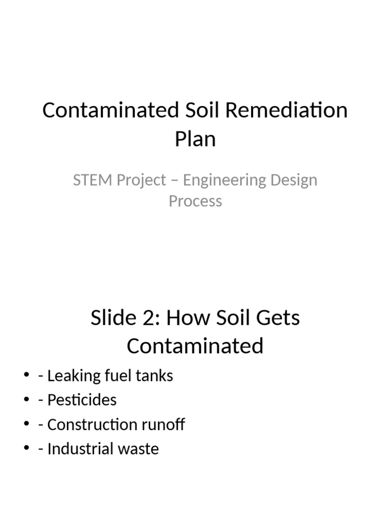 Soil Remediation Techniques Overview | PDF