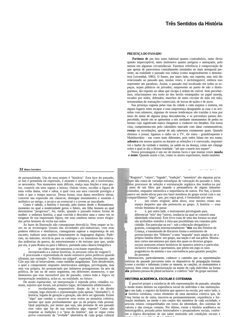 Capítulos 3 Sentidos Da História - Compressed | PDF | Estado | Experiência