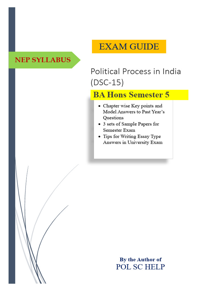 Exam Guide: Political Process in India (DSC-15) | PDF | Indian National ...