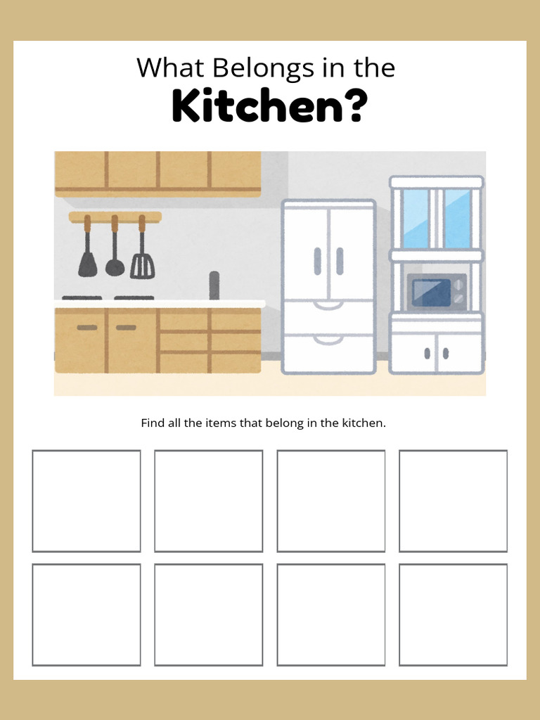 Parts of the House Life Skills Worksheet for Speech Therapy in a ...