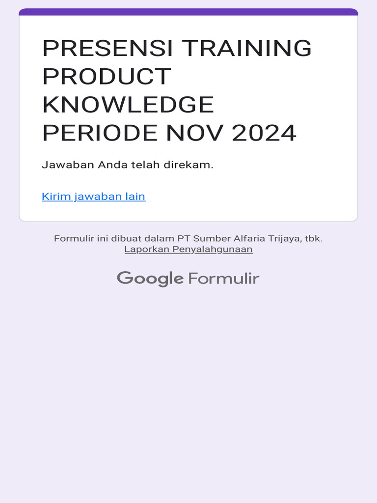 Presensi Training Product Knowledge Periode Nov 2024 | PDF