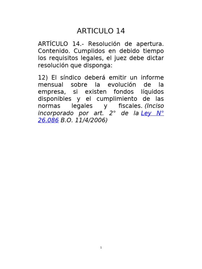 Articulo 14 Inciso 12 | PDF