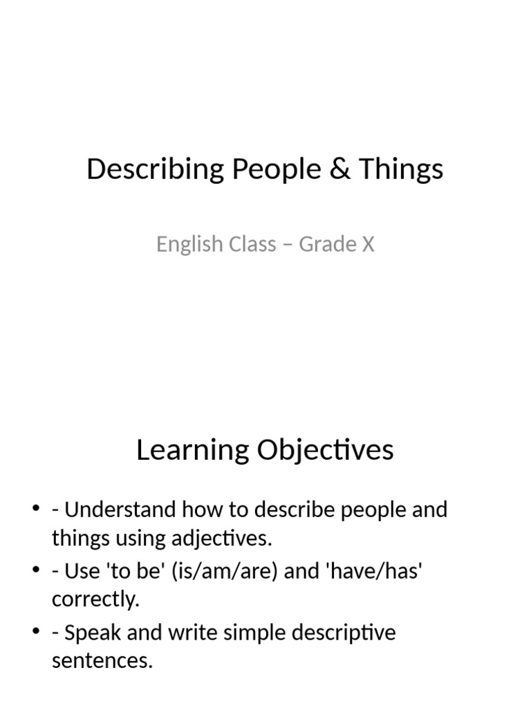 Describing_People_Things | PDF