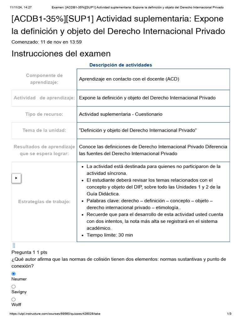 Definición y objeto del Derecho Internacional Privado | PDF | Ley ...