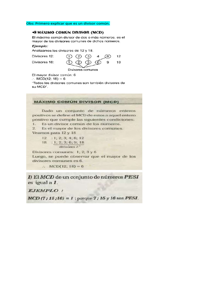 Teoria MCM Y MCD | PDF | Matemáticas | Teoría de los números