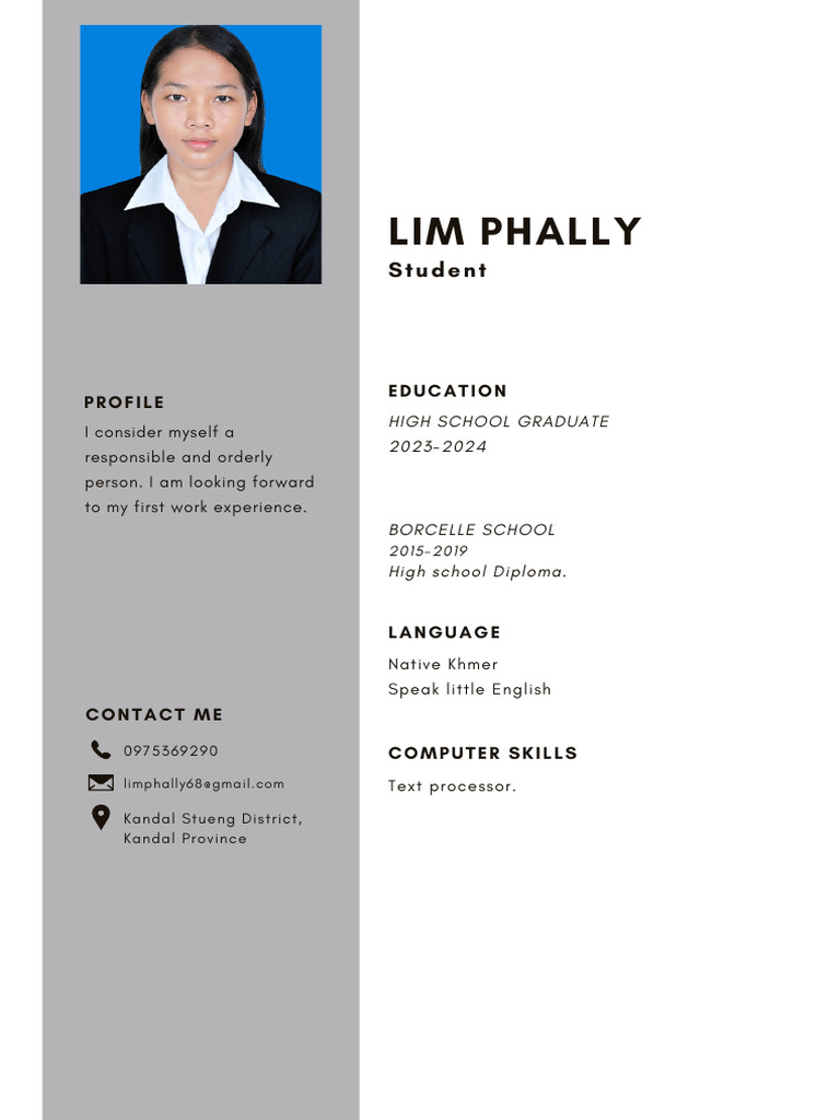 White Simple Student CV Resume PDF | PDF
