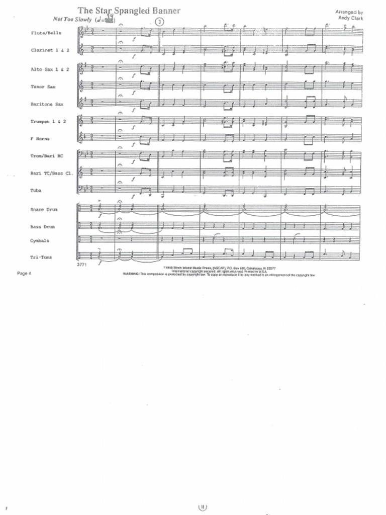 Star-Spangle Banner Score | PDF