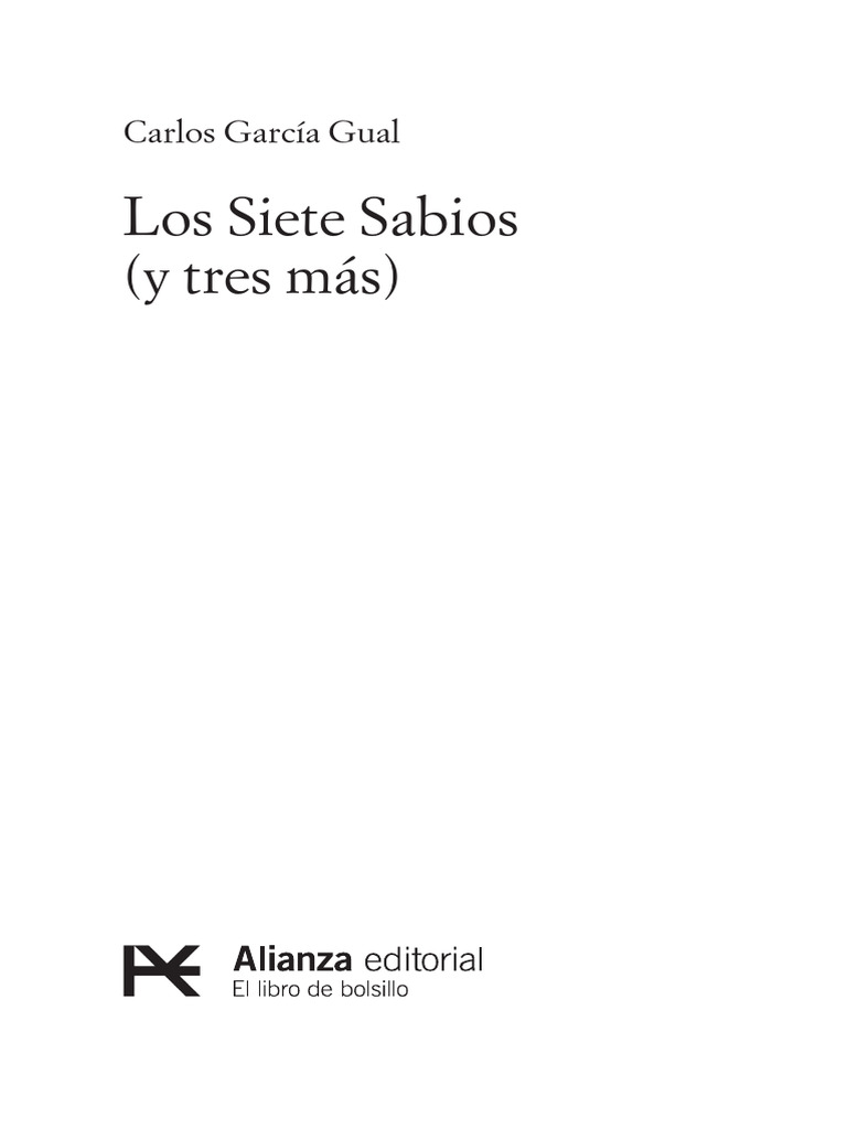 Los Siete Sabios y Tres Mas | PDF