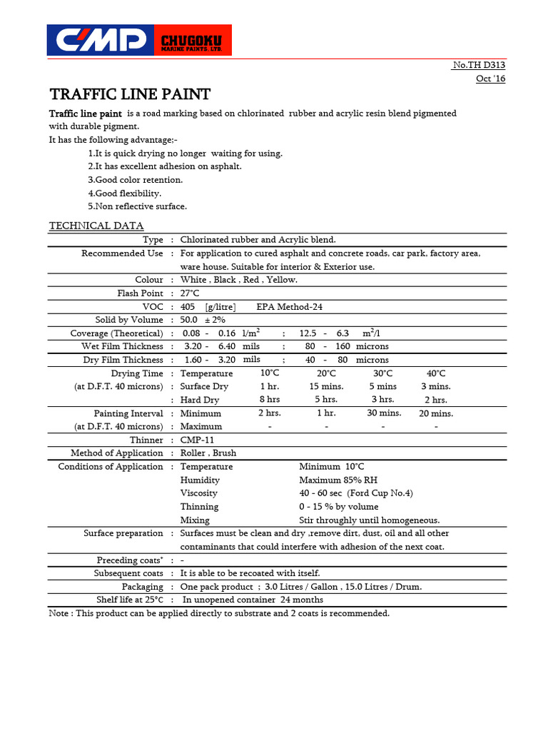 Traffice Line Paint | PDF