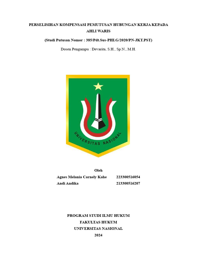 Analisis Putusan Pengadilan - Tugas 2 Hukum Kewarisan Perdata | PDF