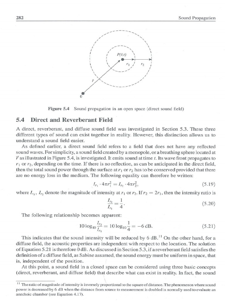 Acoustic - Direct and Reverberant Field | PDF
