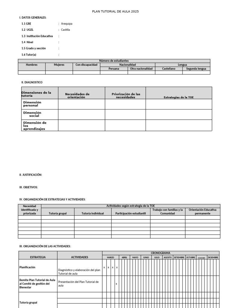 Plan Tutorial de Aula | PDF | Aprendizaje | Cognición