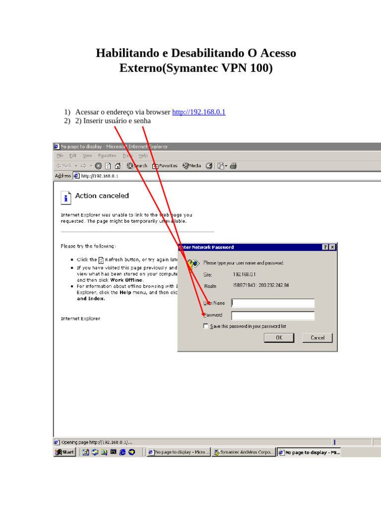 Habilitar/Desabilitar Acesso VPN | PDF