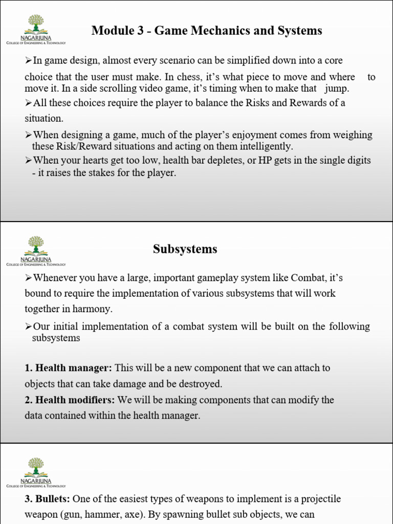 Game Mechanics: Health & Combat Systems | PDF | Computer File ...