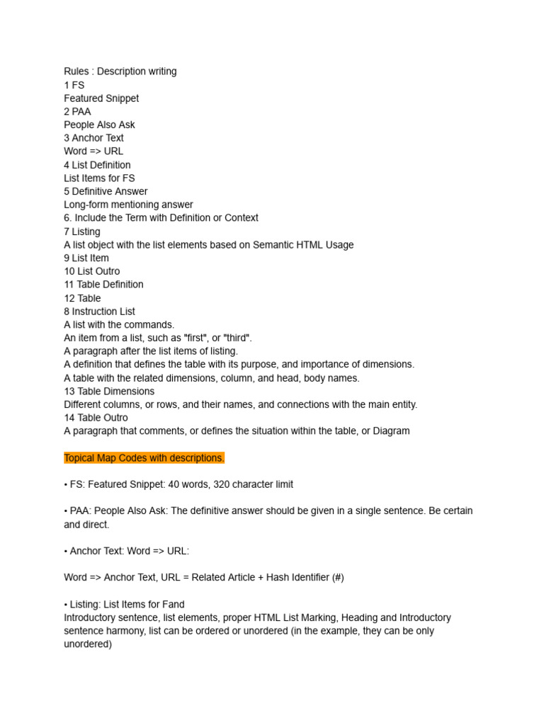 SEO Writing Rules and Guidelines | PDF | Word | Semantics