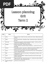 Grade R Term 2 Weekly Lesson Plans | PDF | Learning | Cognitive Science