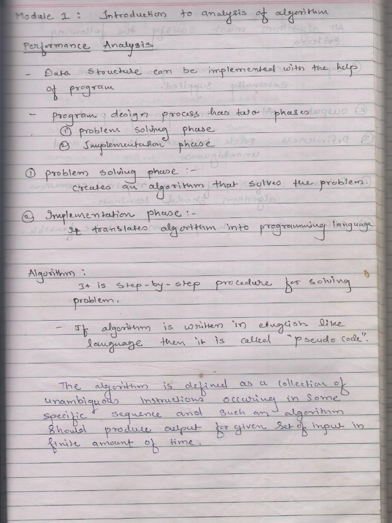 Chapter 1 - Introduction To Analysis of Algorithm | PDF