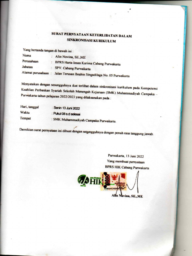 Sinkronisasi Kurikulum PBS | PDF