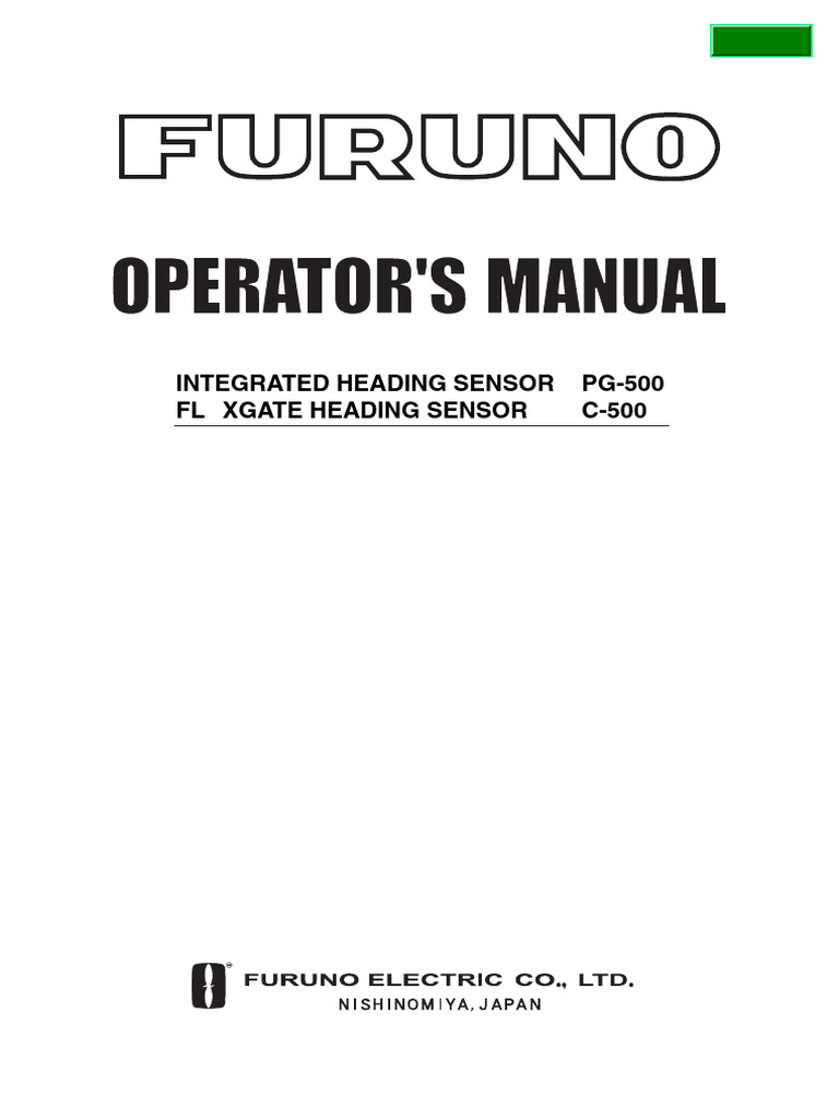 C500 - PG500R Operator's Manual C2 10-13-04 | PDF | Compass | Magnetometer