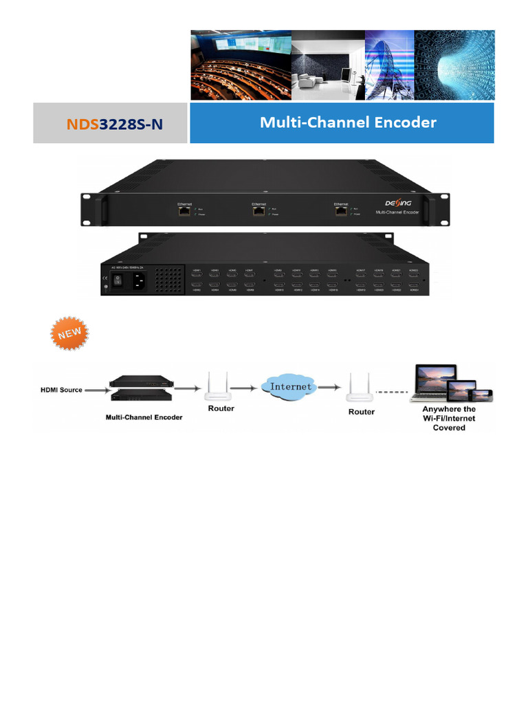 NDS3228S-N Multi-Channel Encode | PDF | Hdmi | Multicast