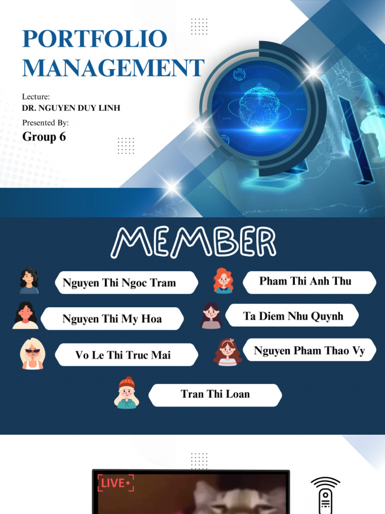 Presiontation Portfolio Management Group 6 | PDF