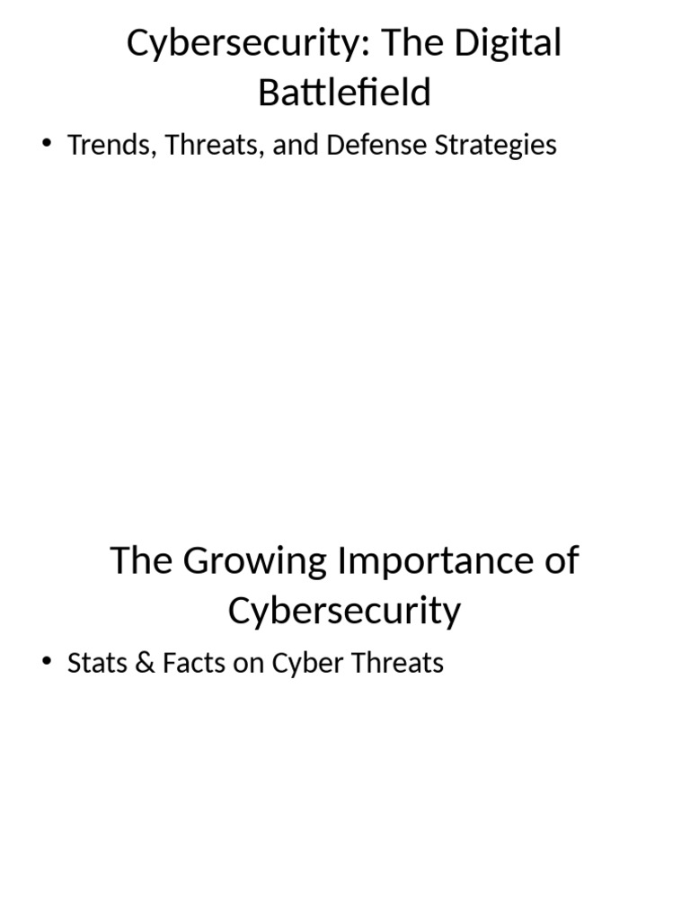 Cybersecurity Presentation | PDF