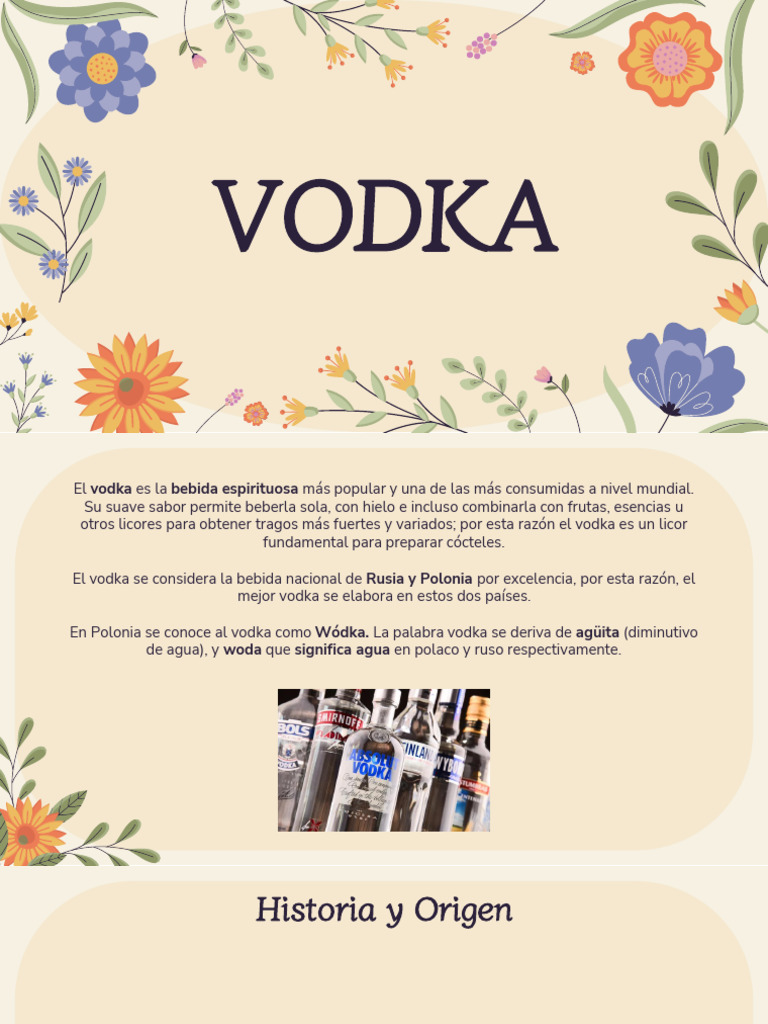 Vodka Presentación Educativa | PDF | Vodka | Bebidas Fermentadas