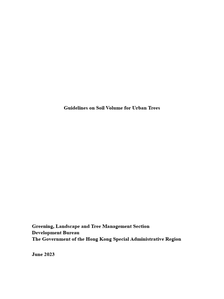 Urban Tree Soil Volume Guidelines | PDF | Soil | Trees