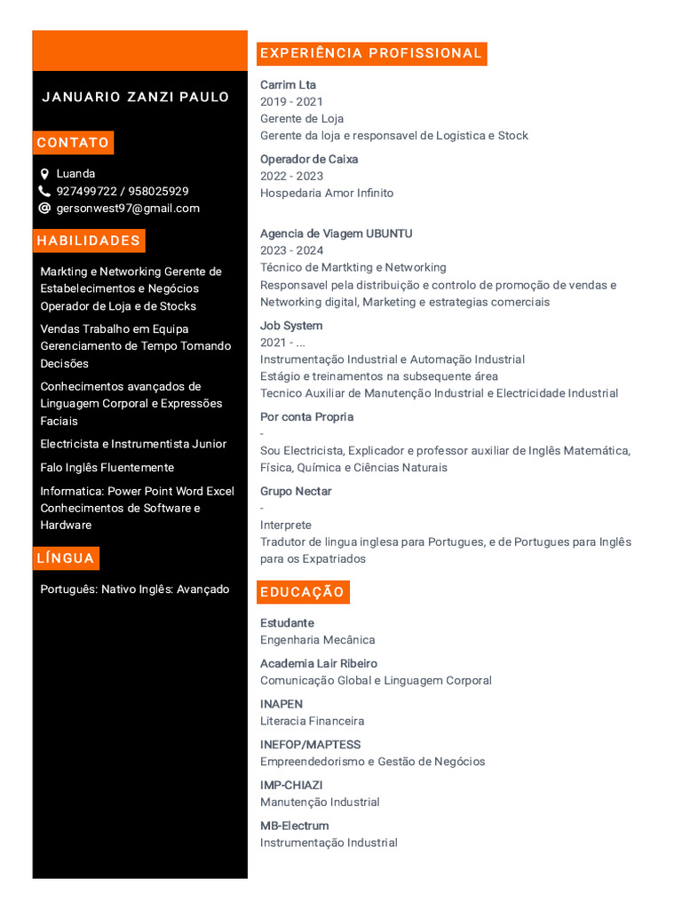 CV Gerson Novo - 2025-03-06-071506 | PDF | Business