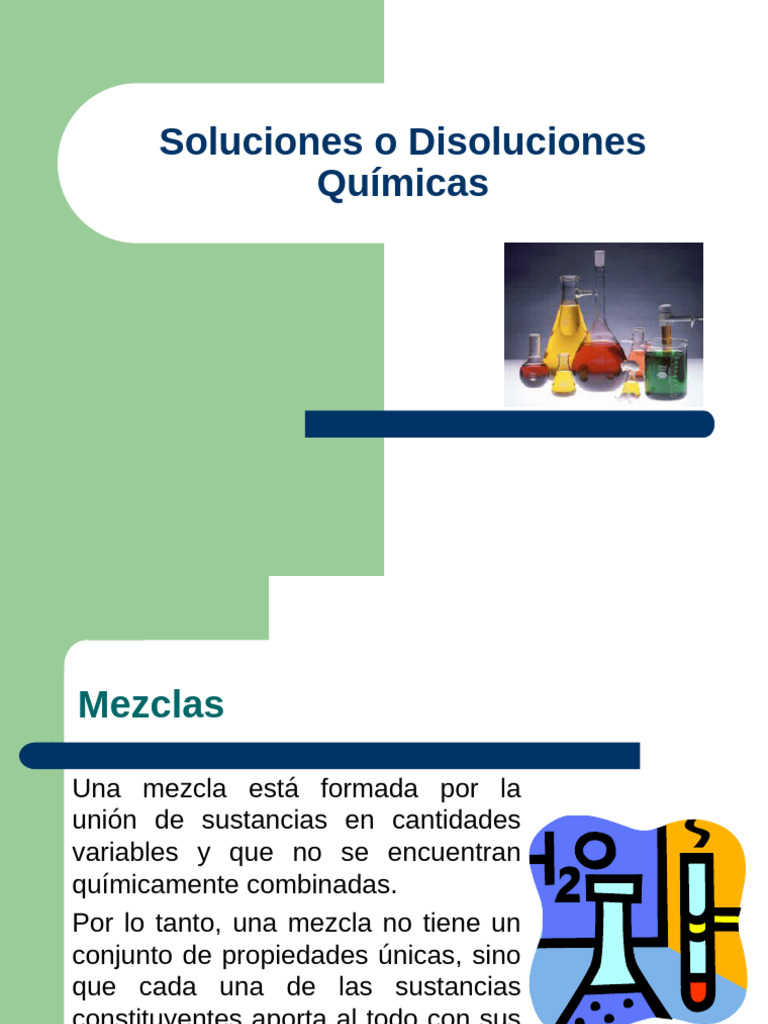 Soluciones | PDF | Solubilidad | Concentración
