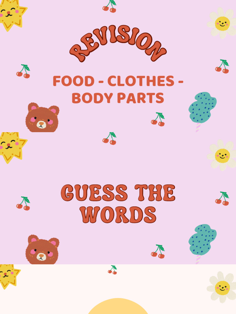 Revision Clothes - Food - Body Parts | PDF | Fashion | Clothing