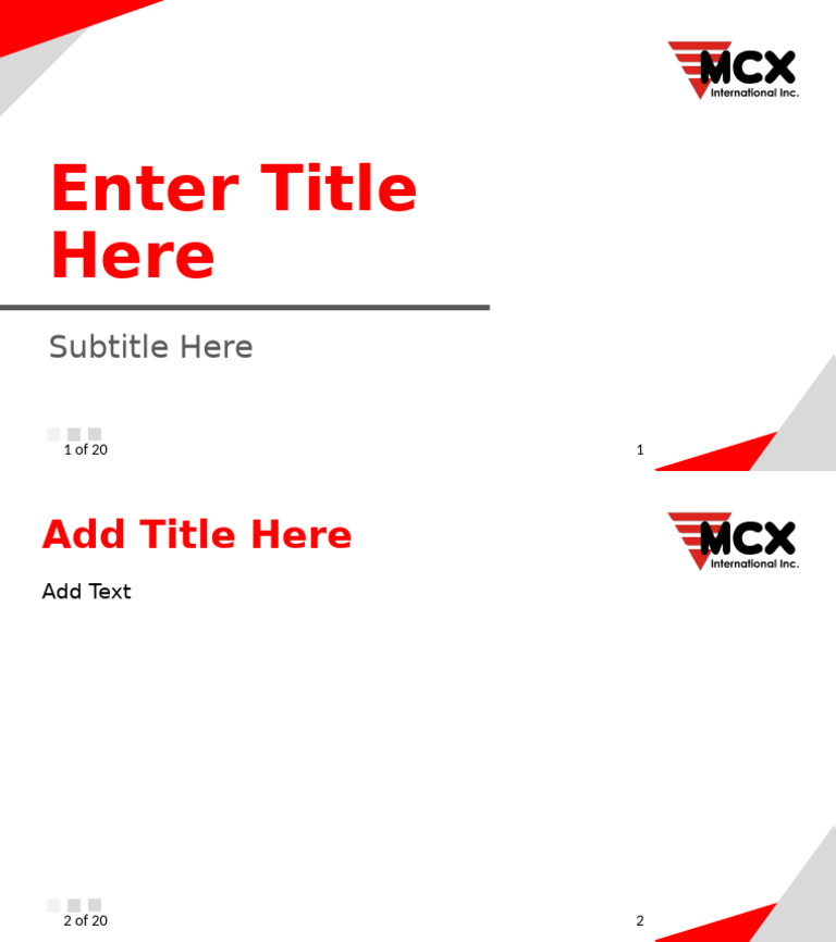 MCX Powerpoint Template | PDF