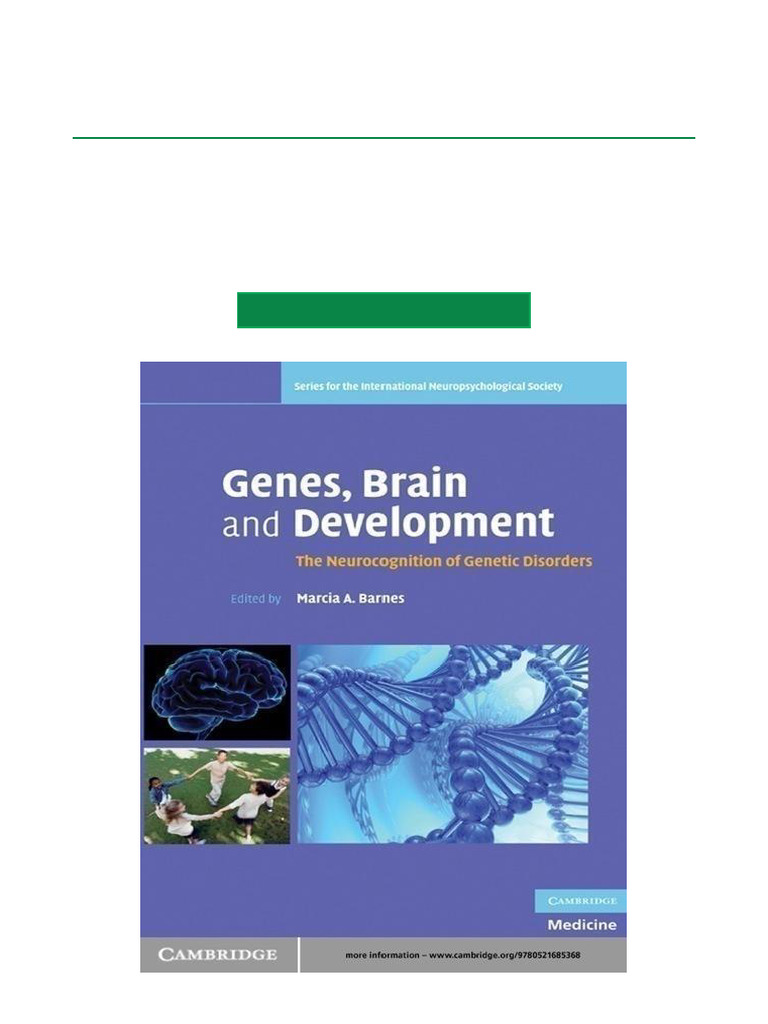Genes, Brain and Development The Neurocognition of Genetic Disorders ...