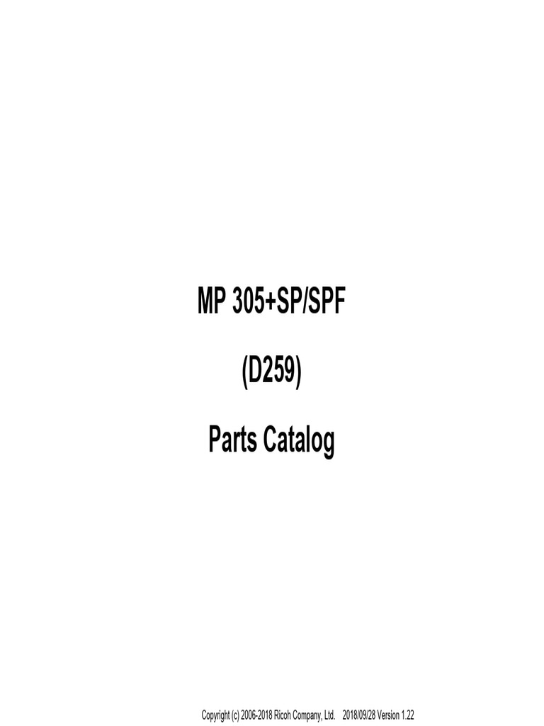 Ricoh MP 305 SP 305 SPF Parts Catalog 66d9e173353e8 | PDF | Computing ...