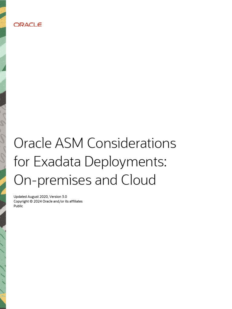 Maa Exadata Asm Cloud | PDF | Databases | Computer Data Storage